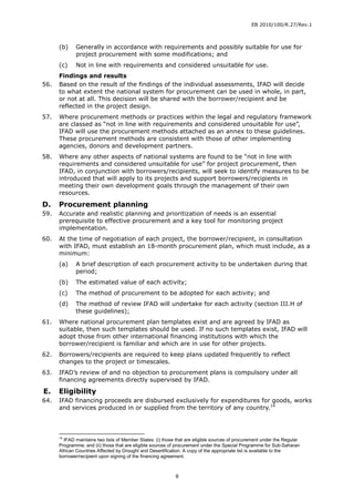 IFAD Project Procurement guidelines 2011 | PDF