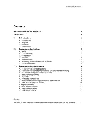 IFAD Project Procurement guidelines 2011 | PDF