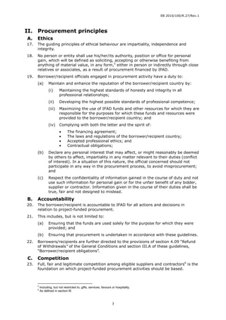 IFAD Project Procurement guidelines 2011 | PDF