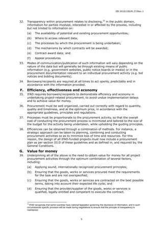 IFAD Project Procurement guidelines 2011 | PDF