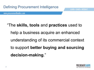 Procurement Intelligence | PDF