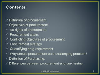 Procurement lecture milla | PPT