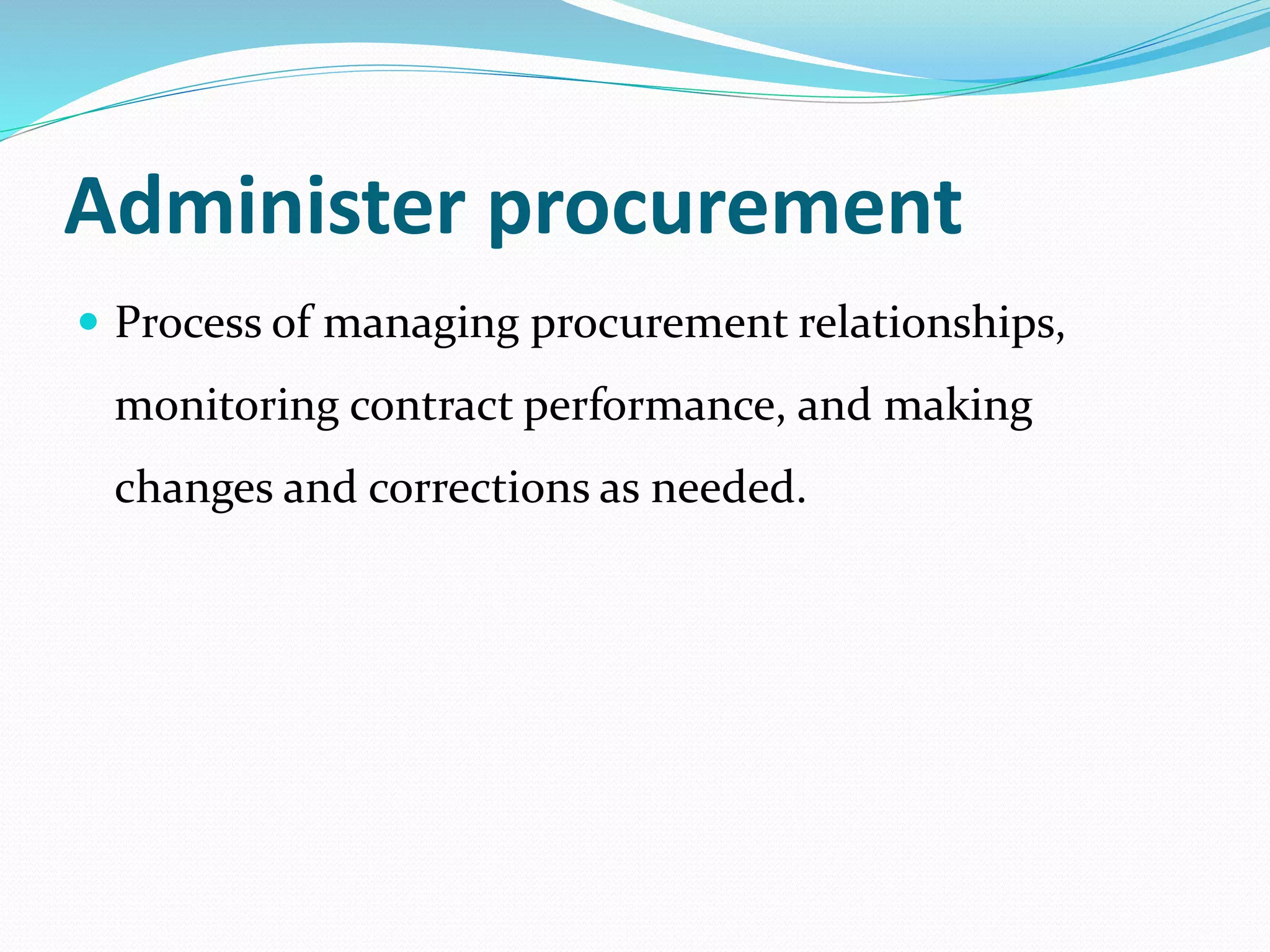 Procurement management | PPTX