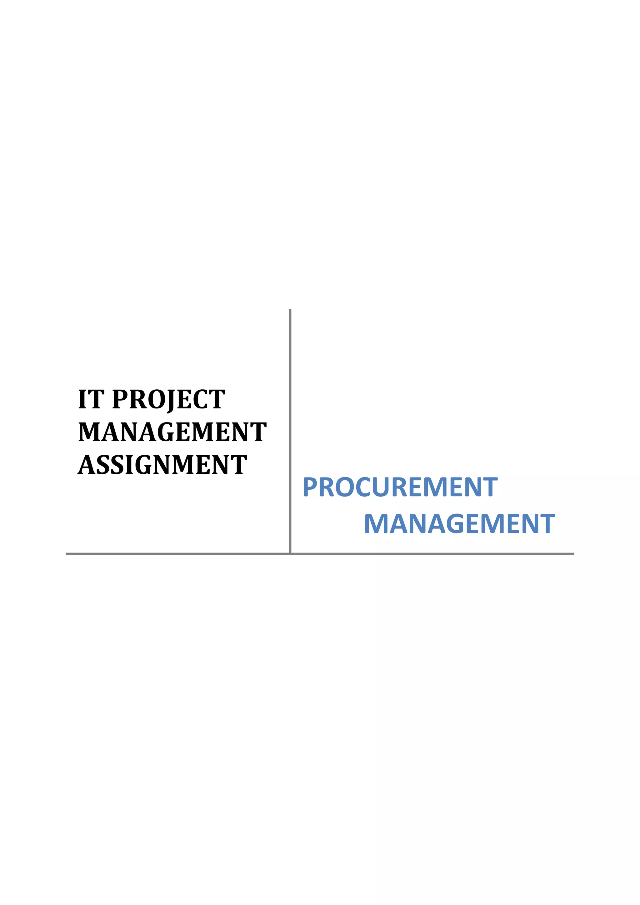 Procurement management | PDF