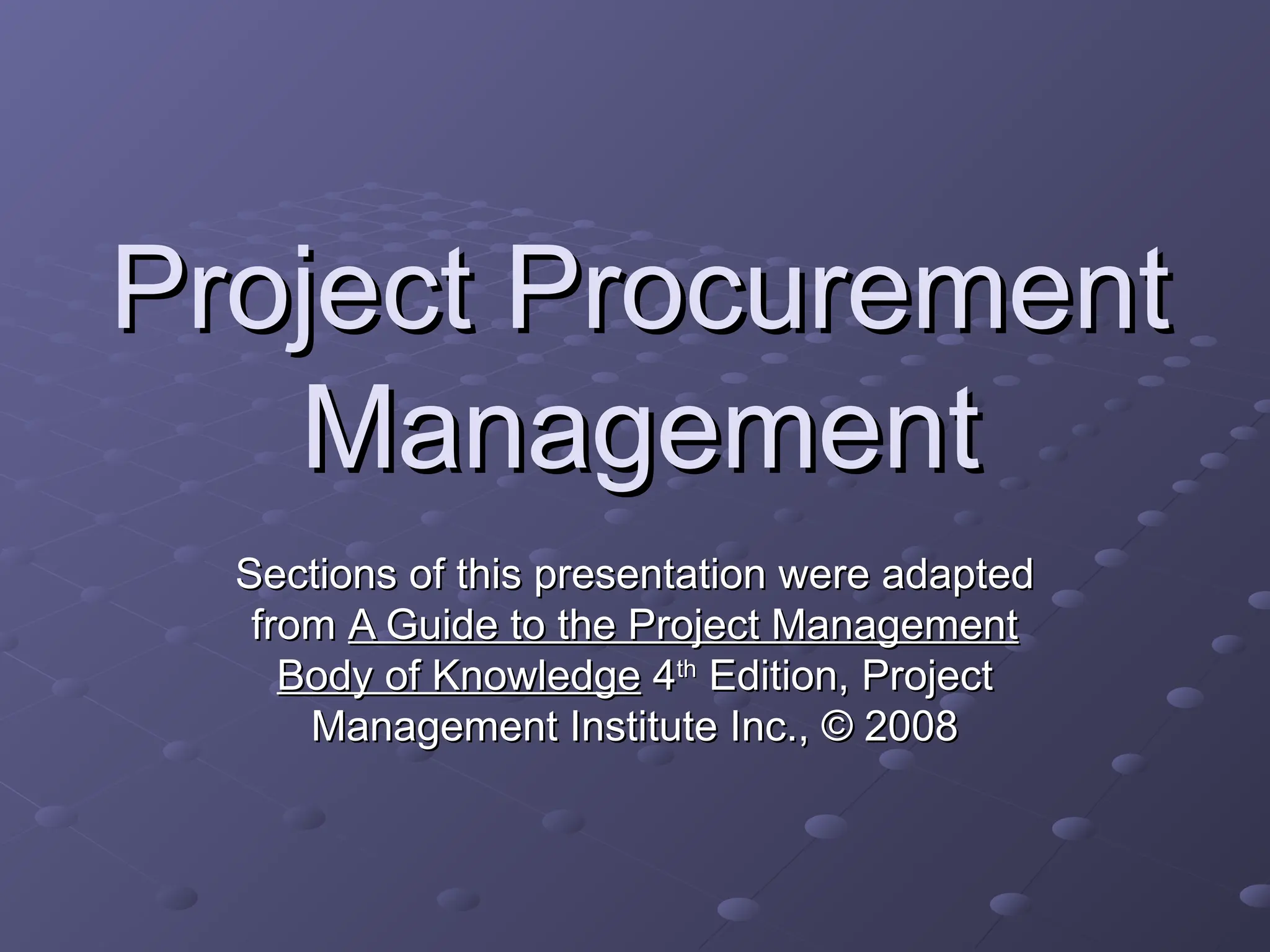 procurement management slides presentation | PPT
