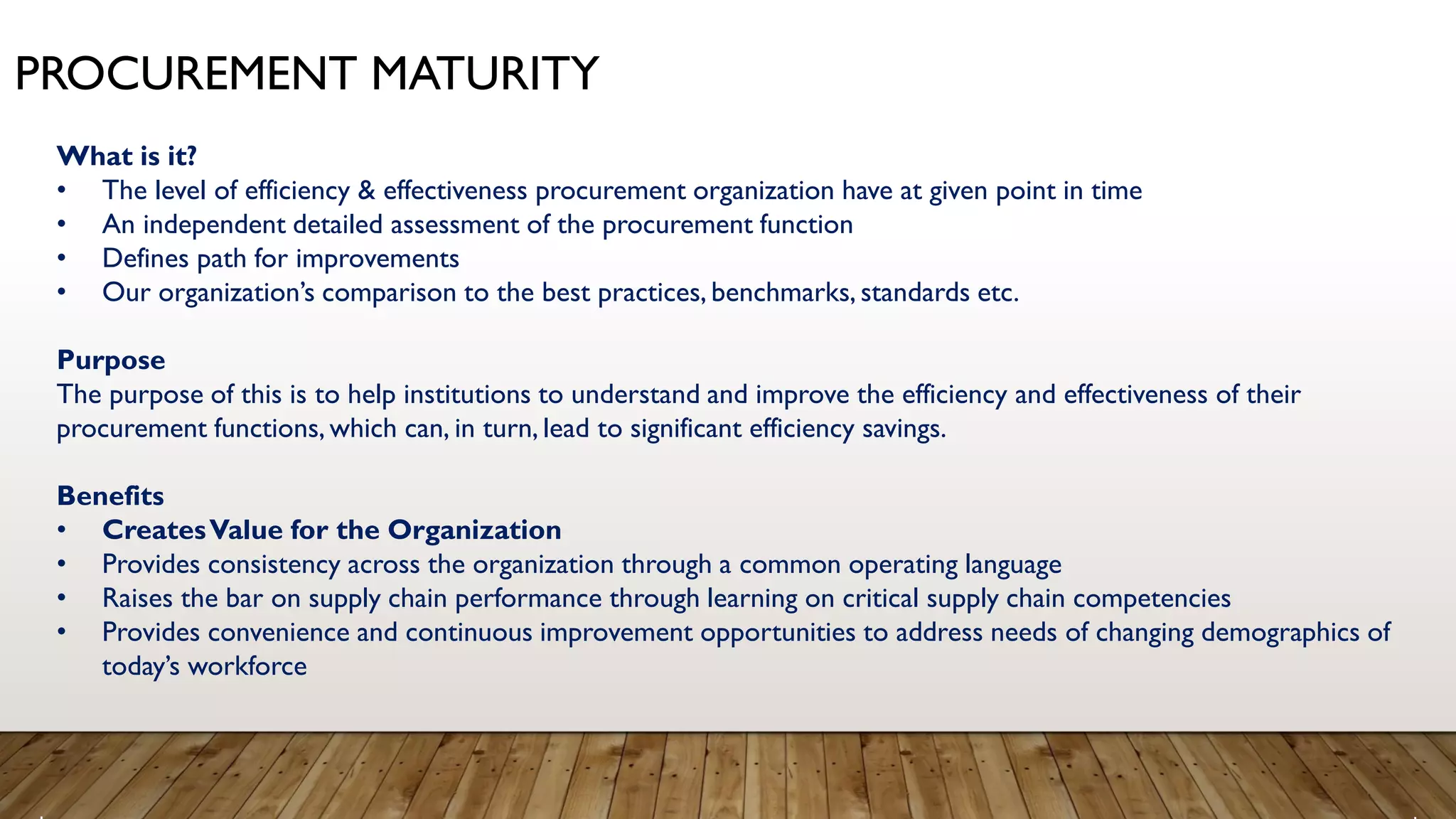 Procurement maturity | PDF