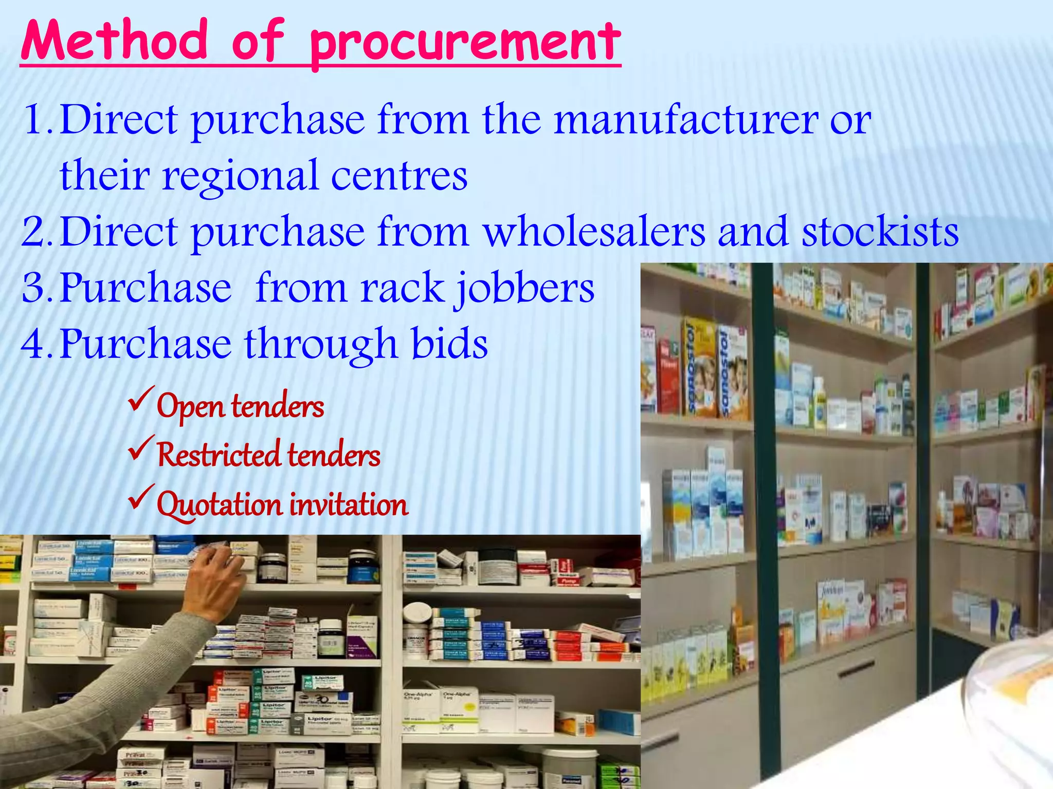 Procurement of drugs ppt simi joju k. | PPTX