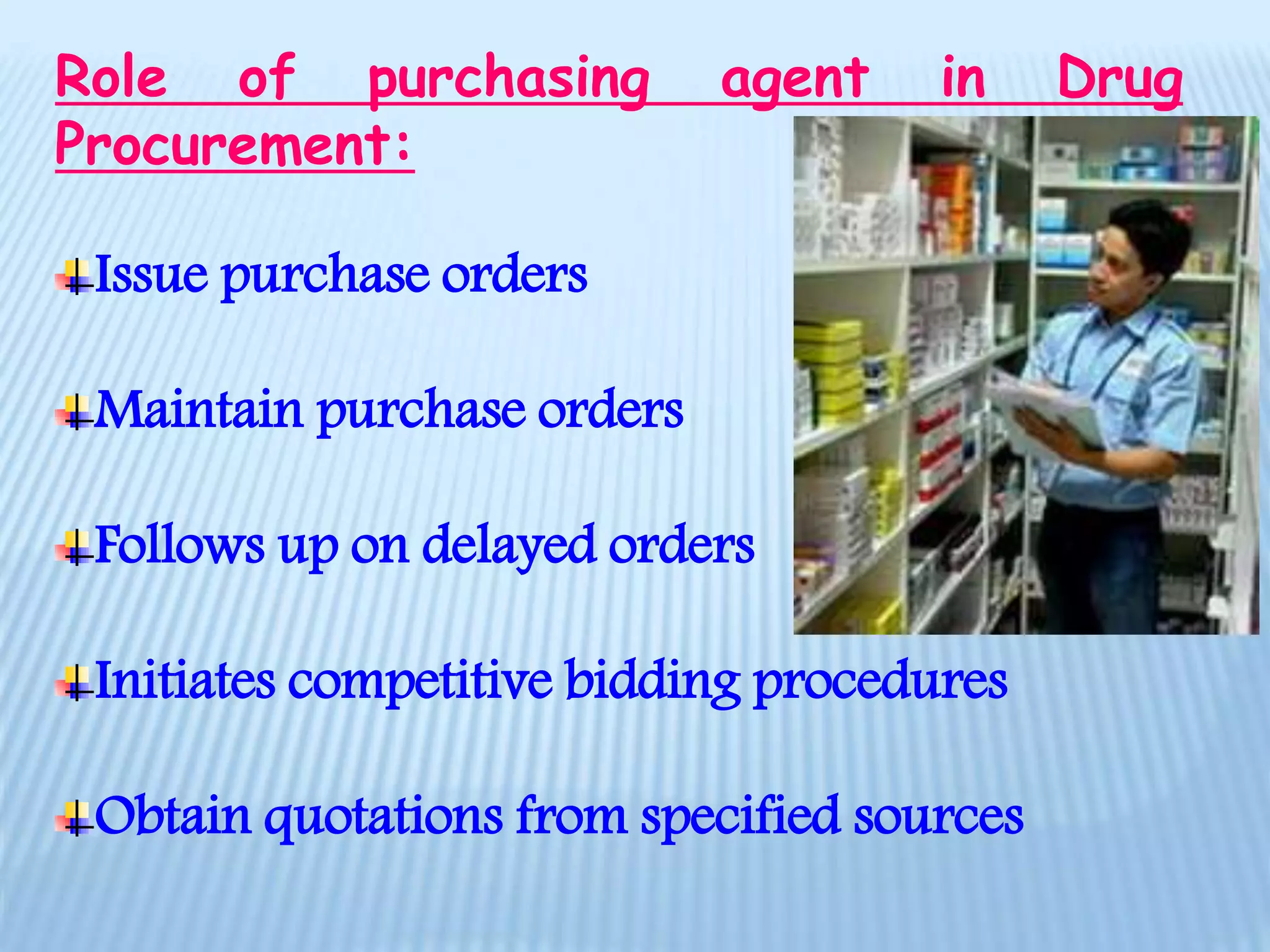 Procurement of drugs ppt simi joju k. | PPTX