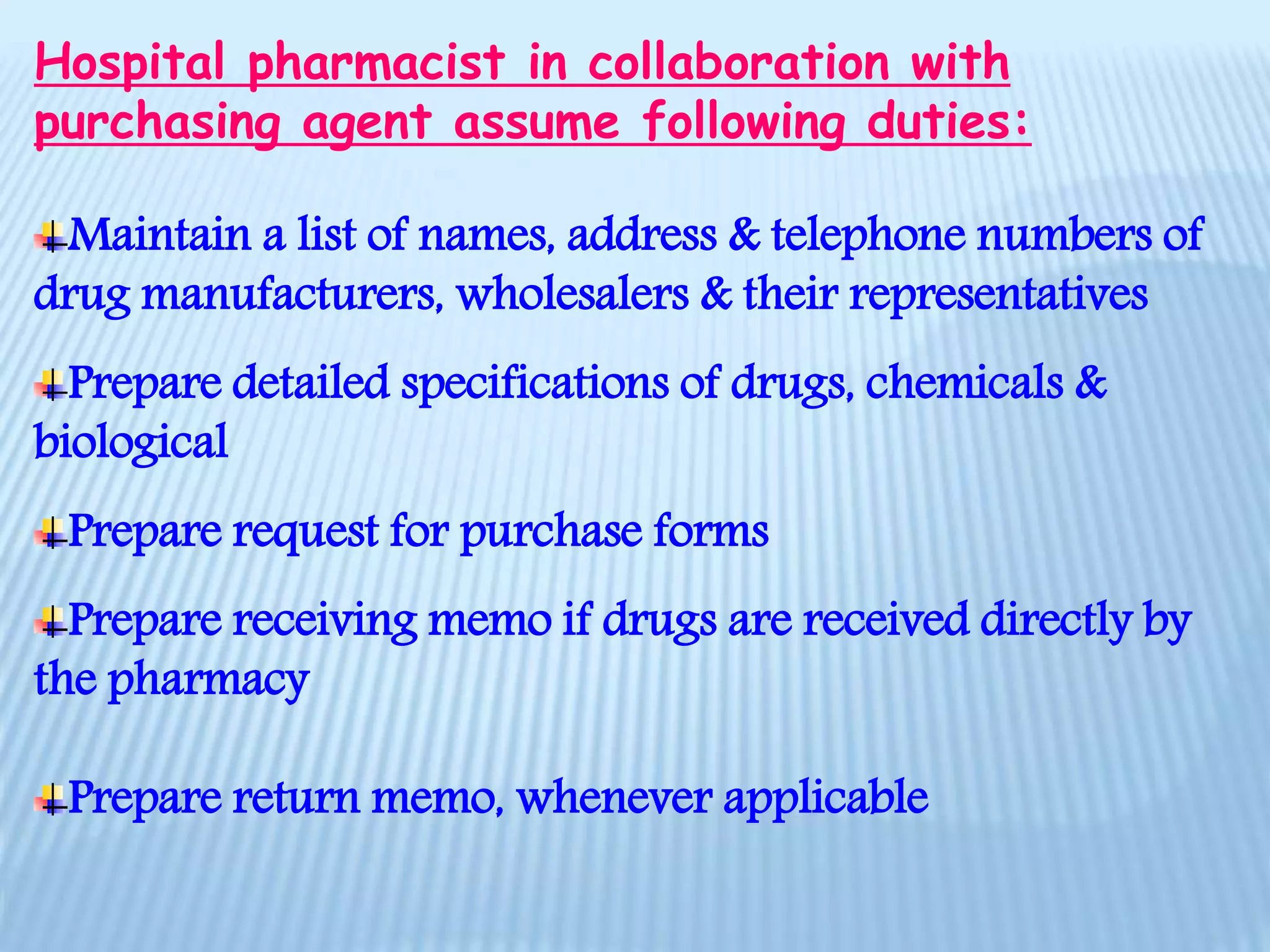 Procurement of drugs ppt simi joju k. | PPTX