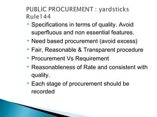 Procurement of goods , GFR provisions | PPT