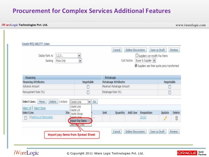Procurement Of Services Using Oracle Ebs