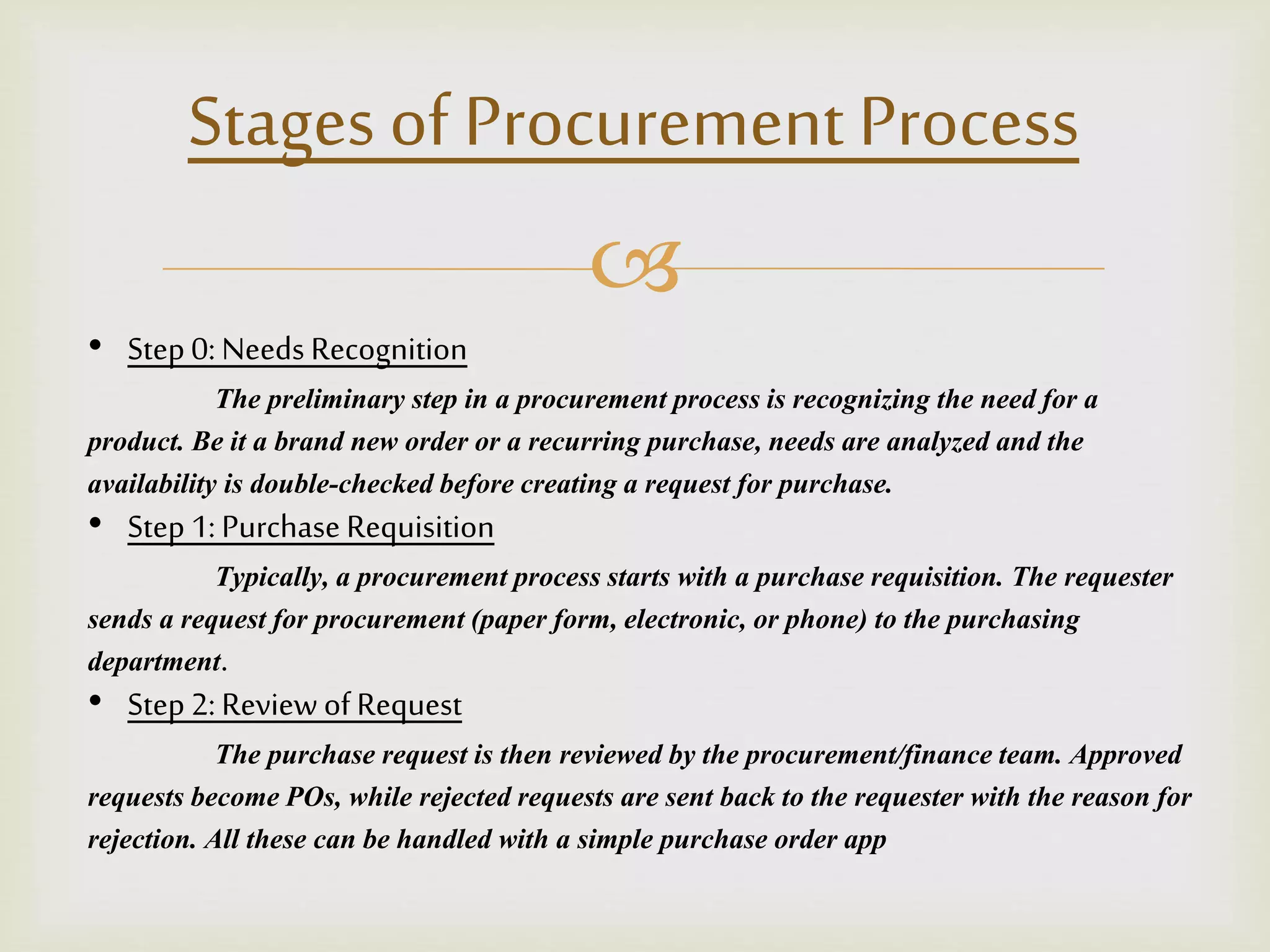 Procurement of supplies and equipment's | PPTX