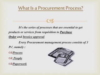 Procurement of supplies and equipment's | PPTX