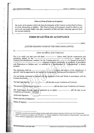 Procurement of work ICTAD sbd 01 2007 | PDF