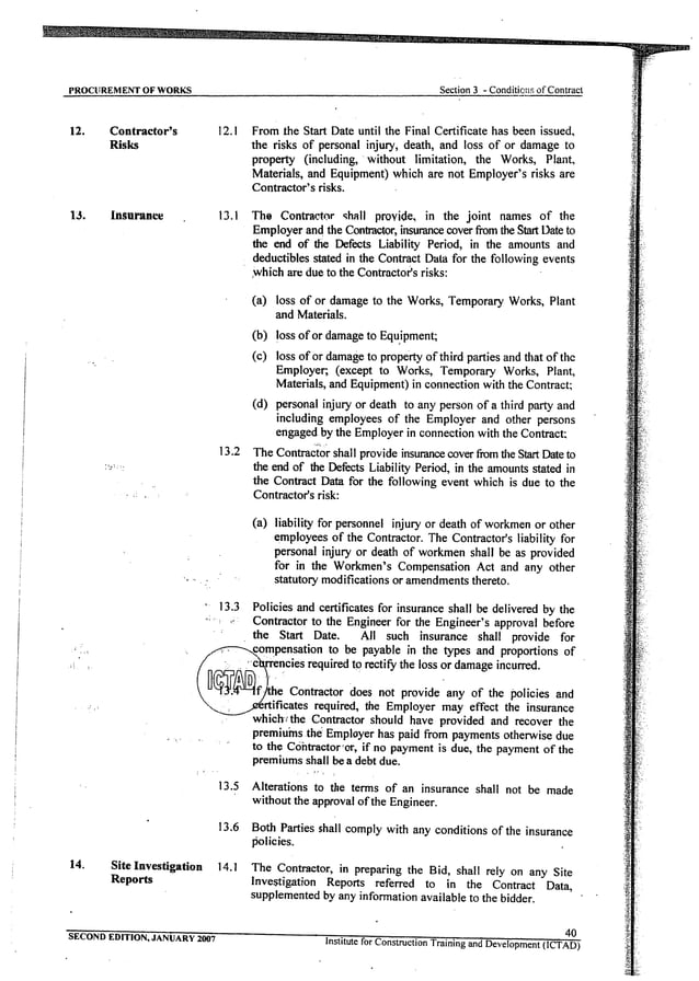 Procurement of work ICTAD sbd 01 2007 | PDF | Construction Industry | Industries