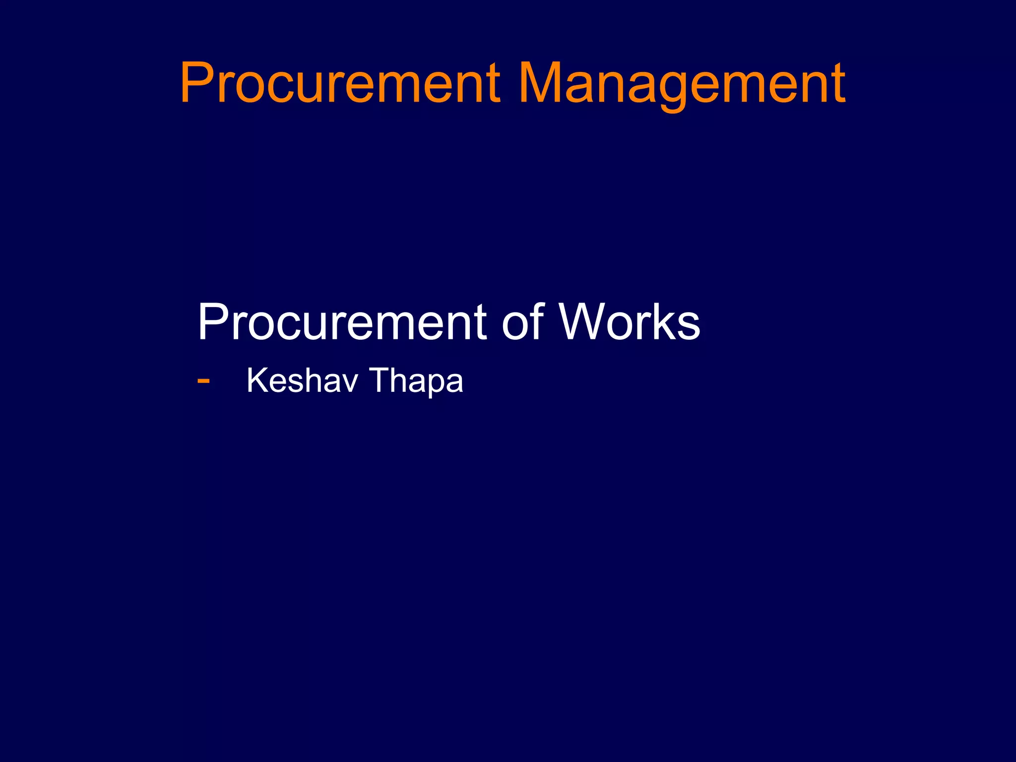 Procurement Management | PPT