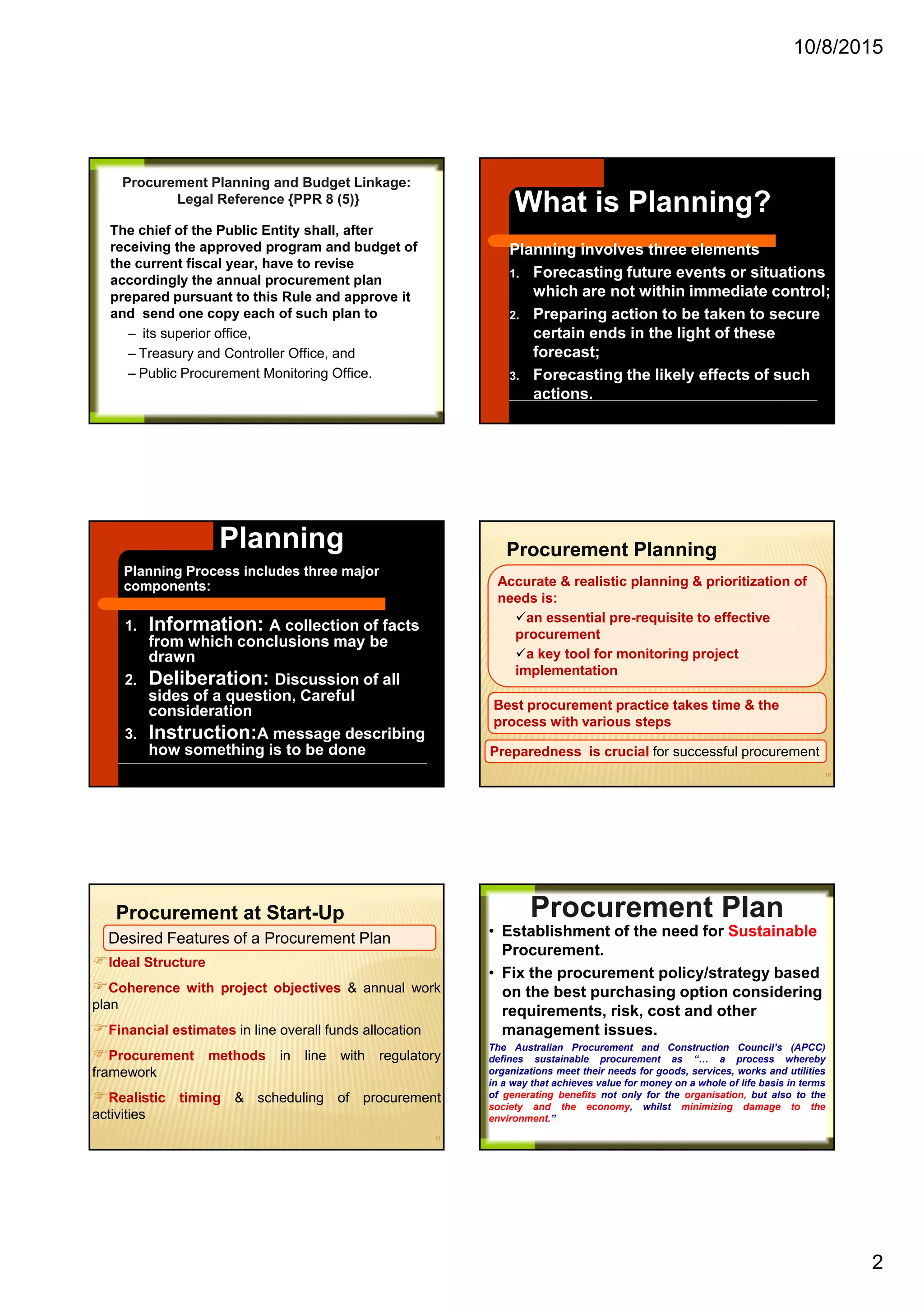Procurement planning | PDF