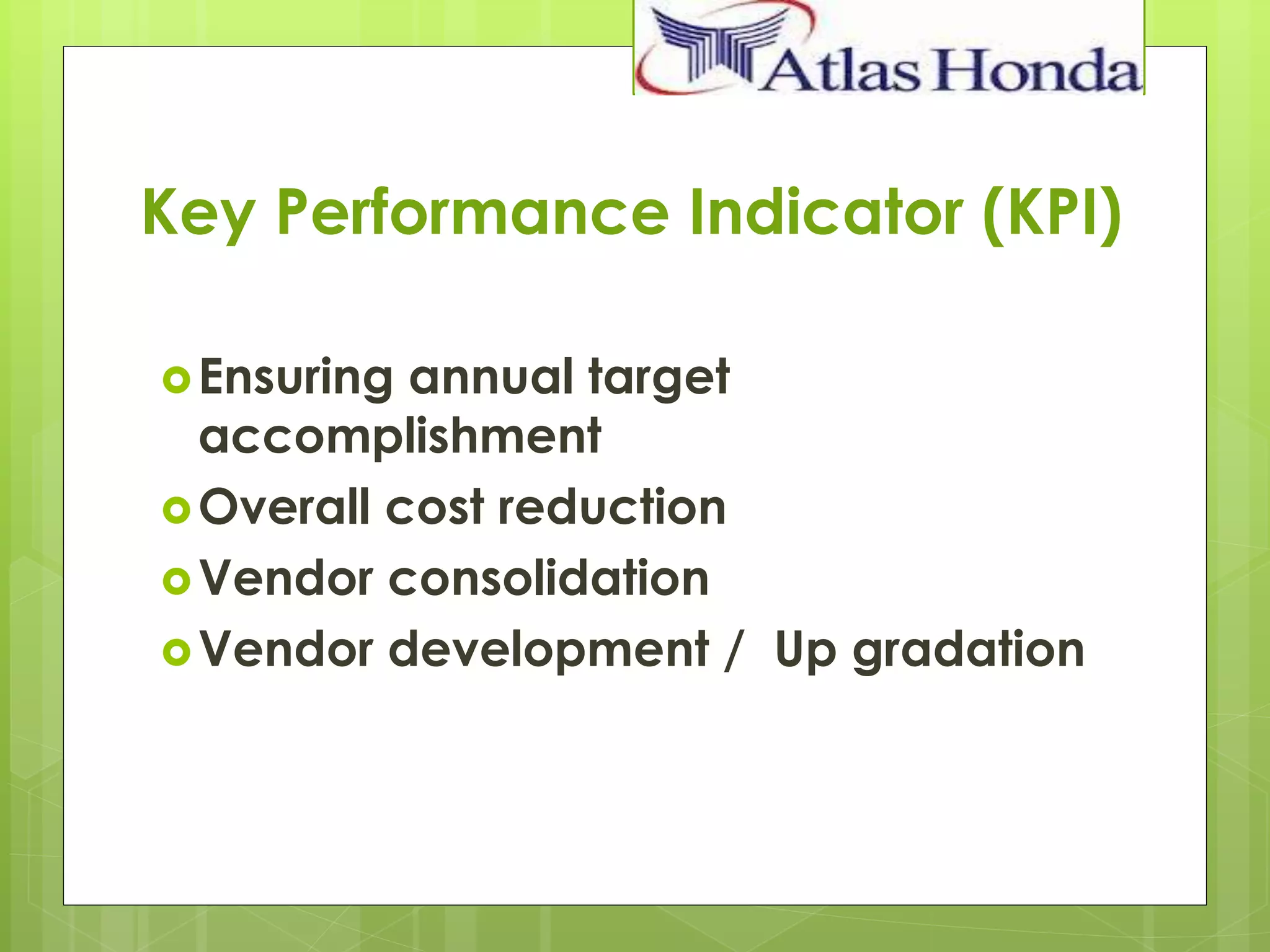 Procurement process Atlas Honda Ltd | PPTX