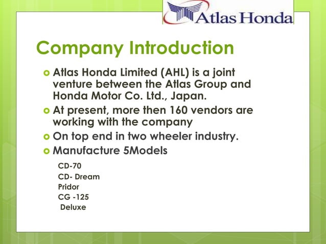 Procurement process Atlas Honda Ltd | PPTX