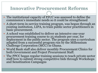 Holistic Procurement Reform in Post-Conflict Liberia | PPT