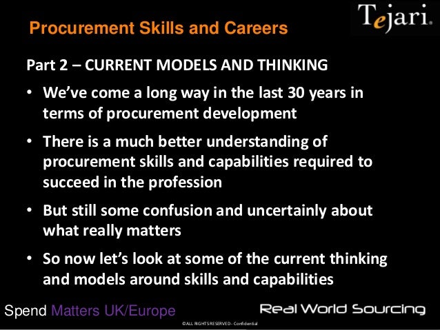 Procurement Skills & Careers, The Next 10 Years