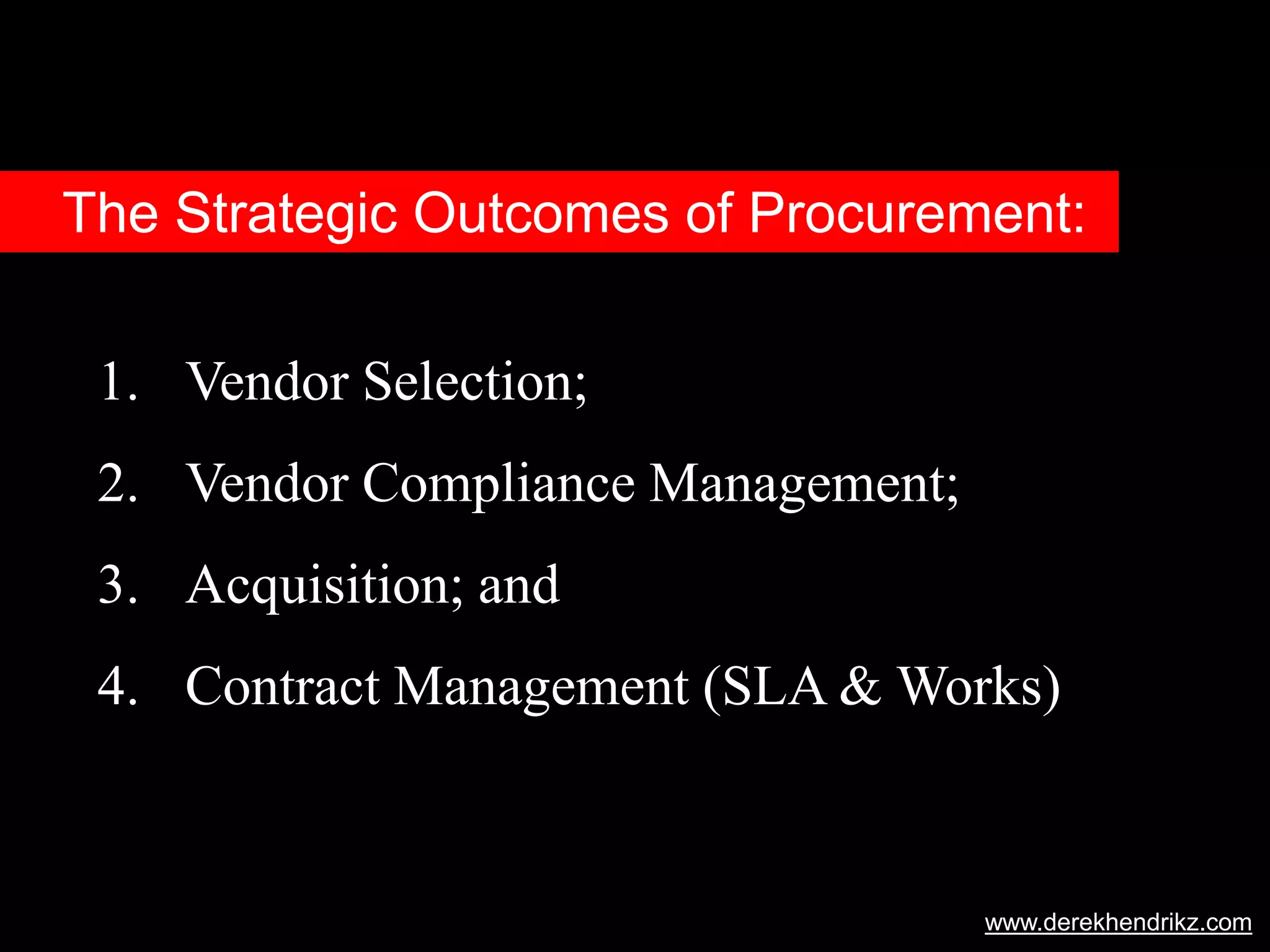 Procurement Strategy by Derek Hendrikz | PPTX