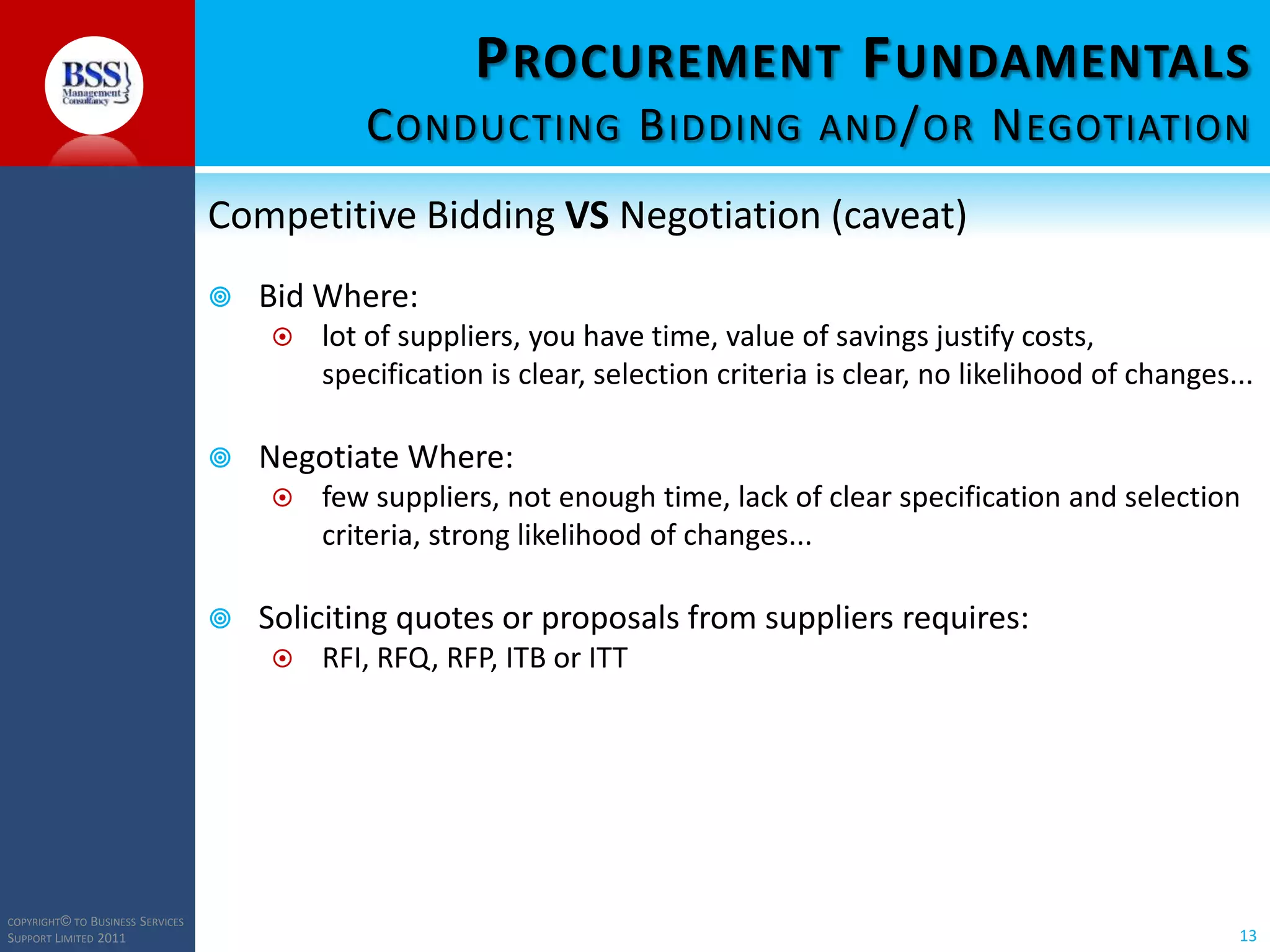 Procurement training Training Course- Introduction to procurement | PPTX