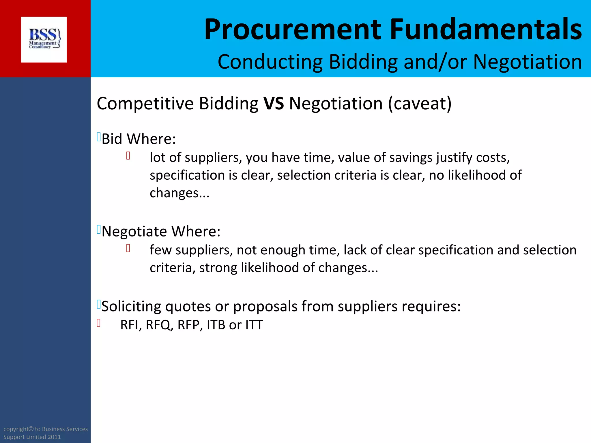Procurement Training Introduction to Procurement Final Version | PPT