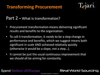 Procurement Transformation | PDF