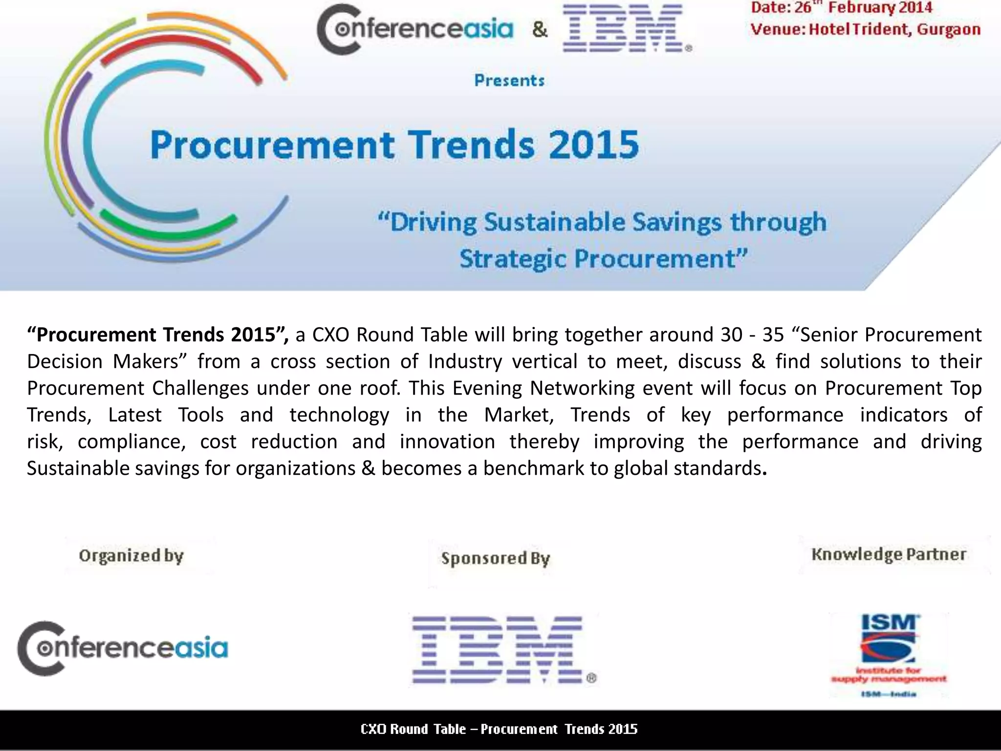 Procurement Trends 2015 | PPT