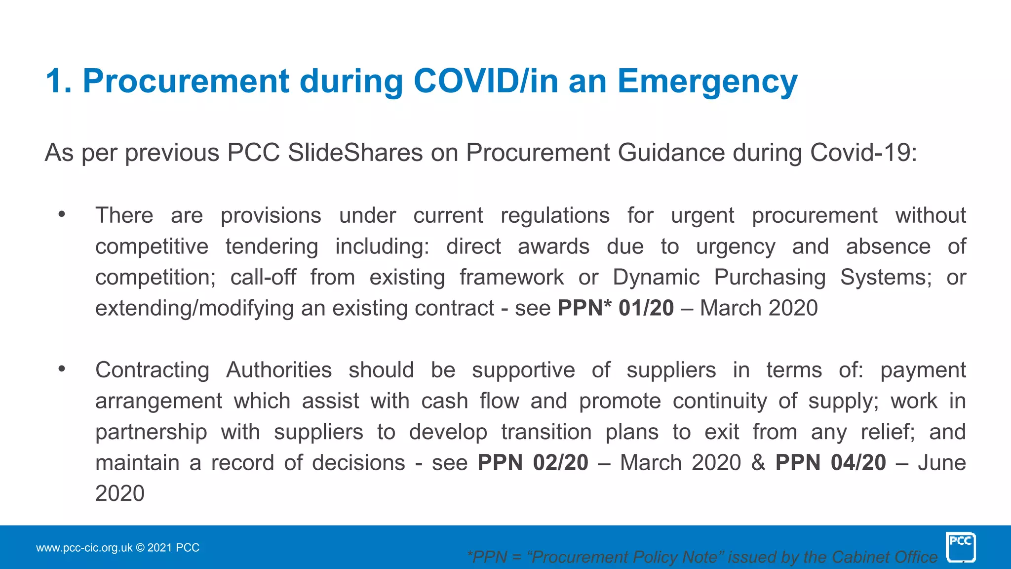 Procurement update march 2021 | PPTX