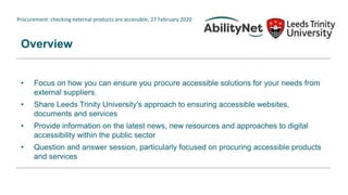 Public Sector Bodies Accessibility Regulations - February 2020 Update ...