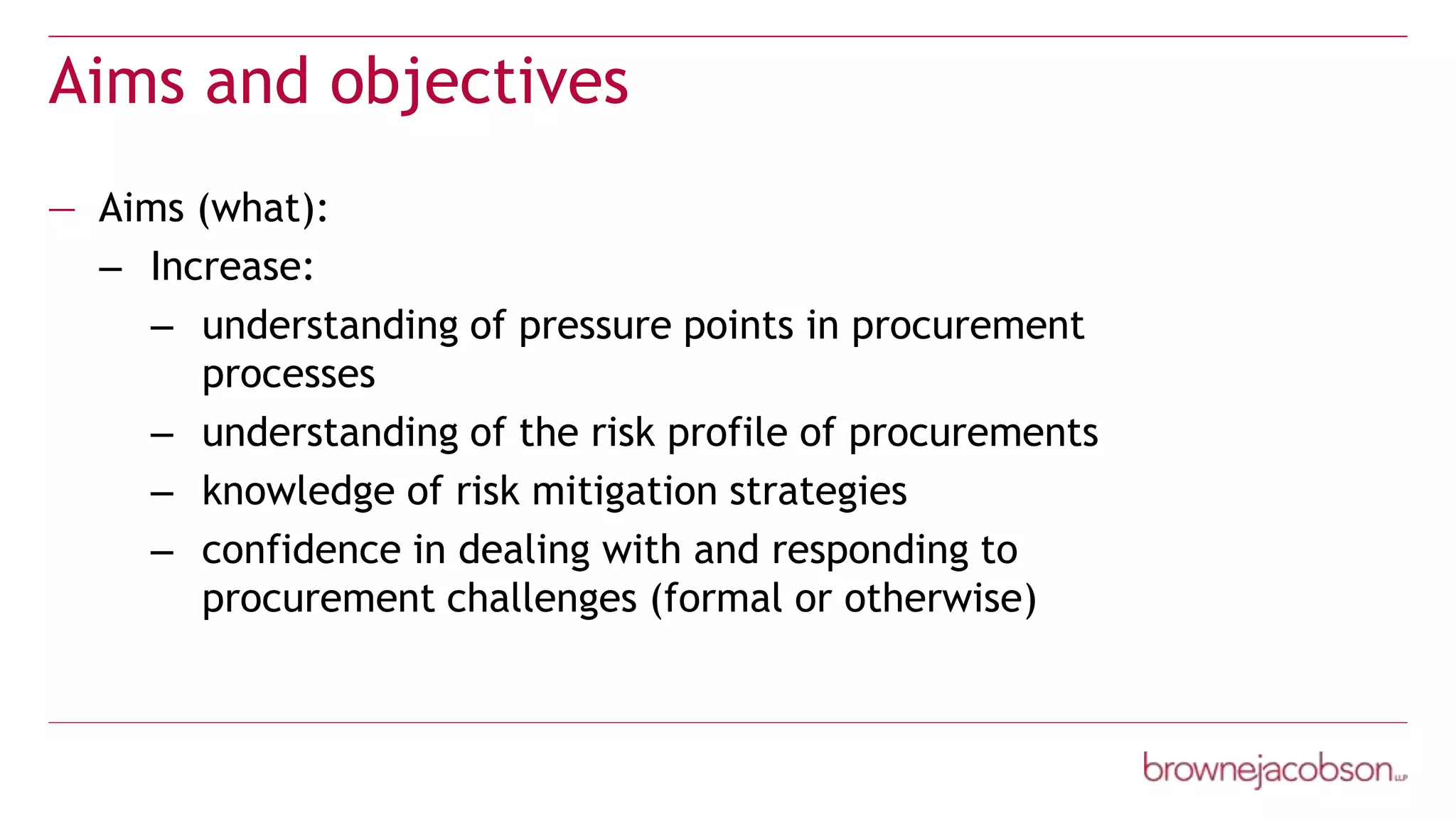 Procurement workshop training slides - Birmingham session | PPTX