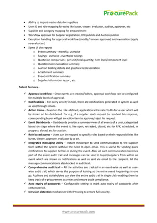 E procurement solutions by ProcurePack | PDF