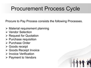 Procure to pay process ppt | PPT