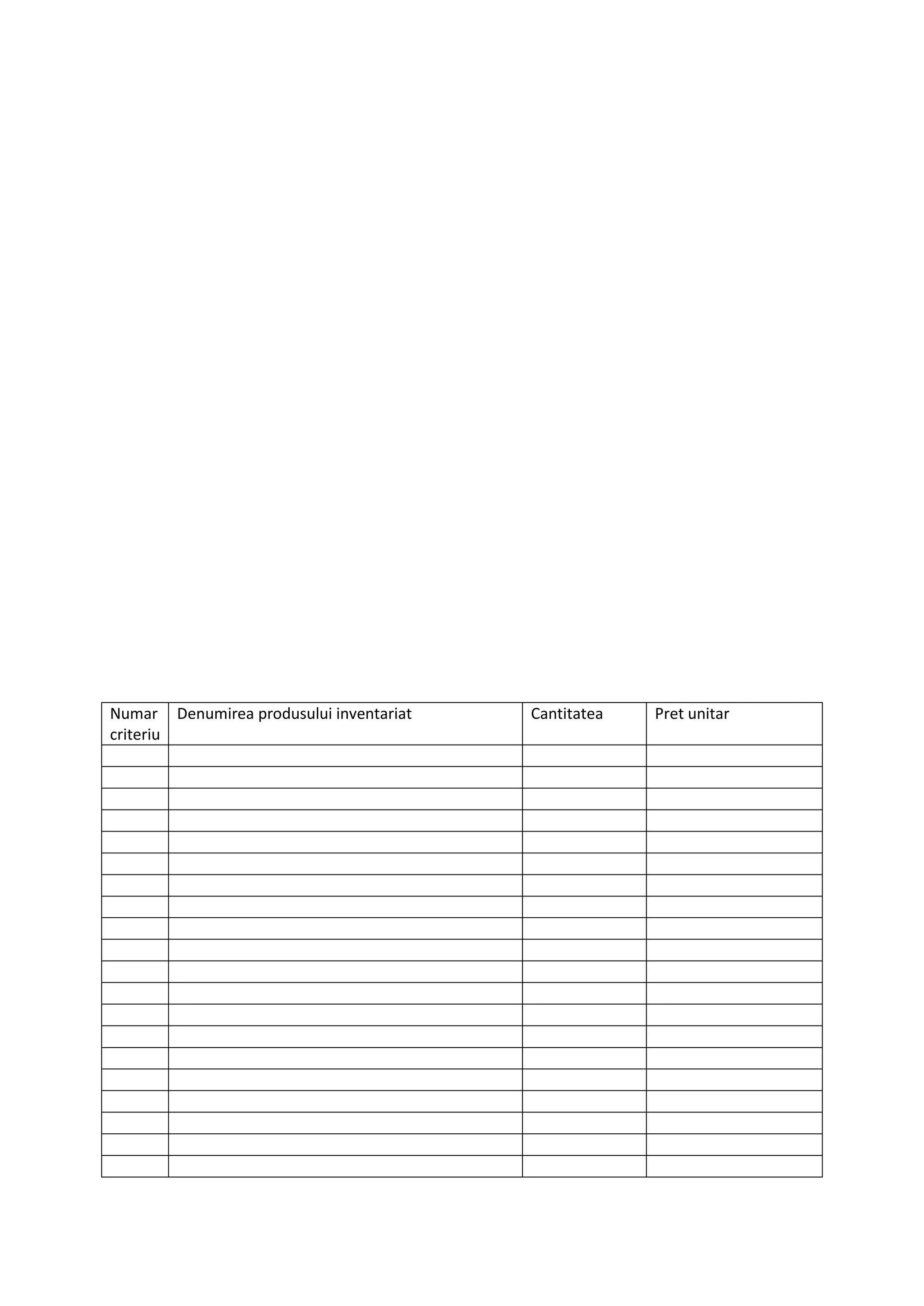 Proc verbal capat de tabel inventar | DOCX