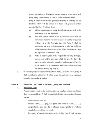 Agreement for Production, Supply and Purchase of Compound Feeds ...