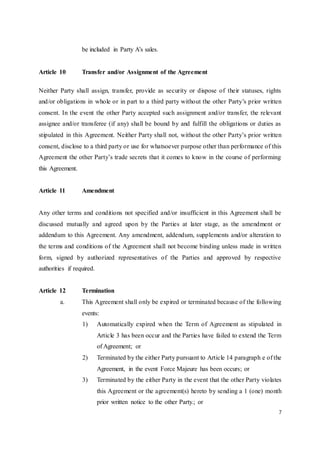 Agreement for Production, Supply and Purchase of Compound Feeds ...