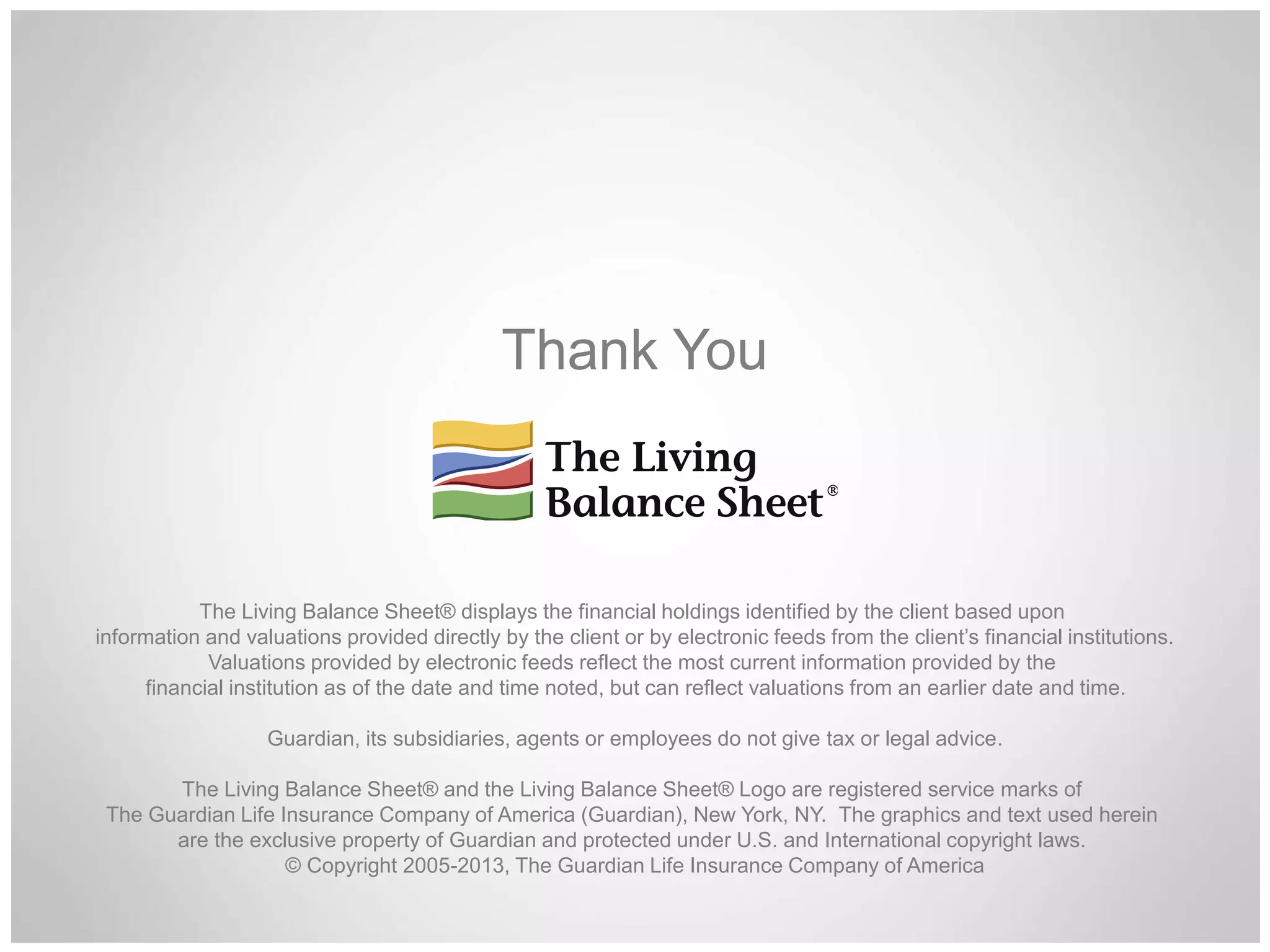 Financial Balance - The Living Balance Sheet | PPT