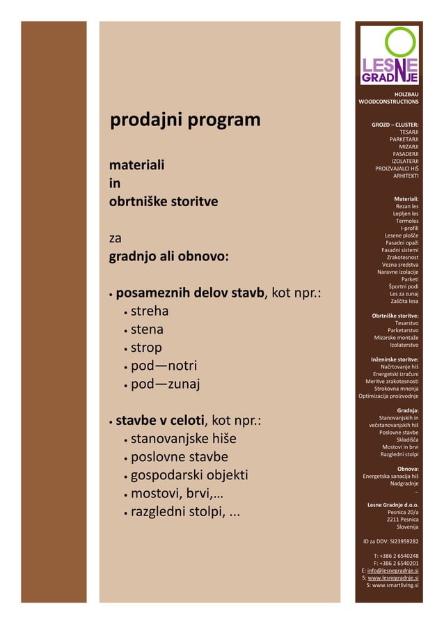 Prodajni program 2011 povzetek | PDF