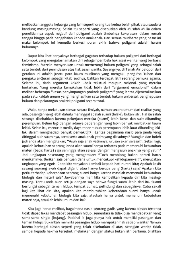 Pro dan Kontra UU Poligami | DOCX