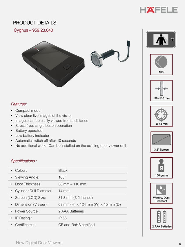 Digital Door Viewer by Hafele | PDF