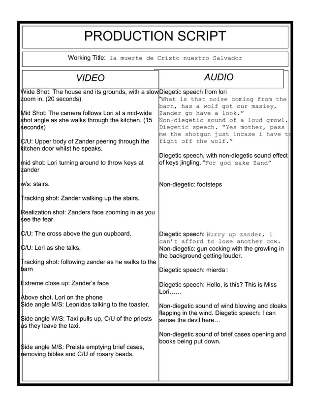 Prodcut script part 1jmhjm | DOC