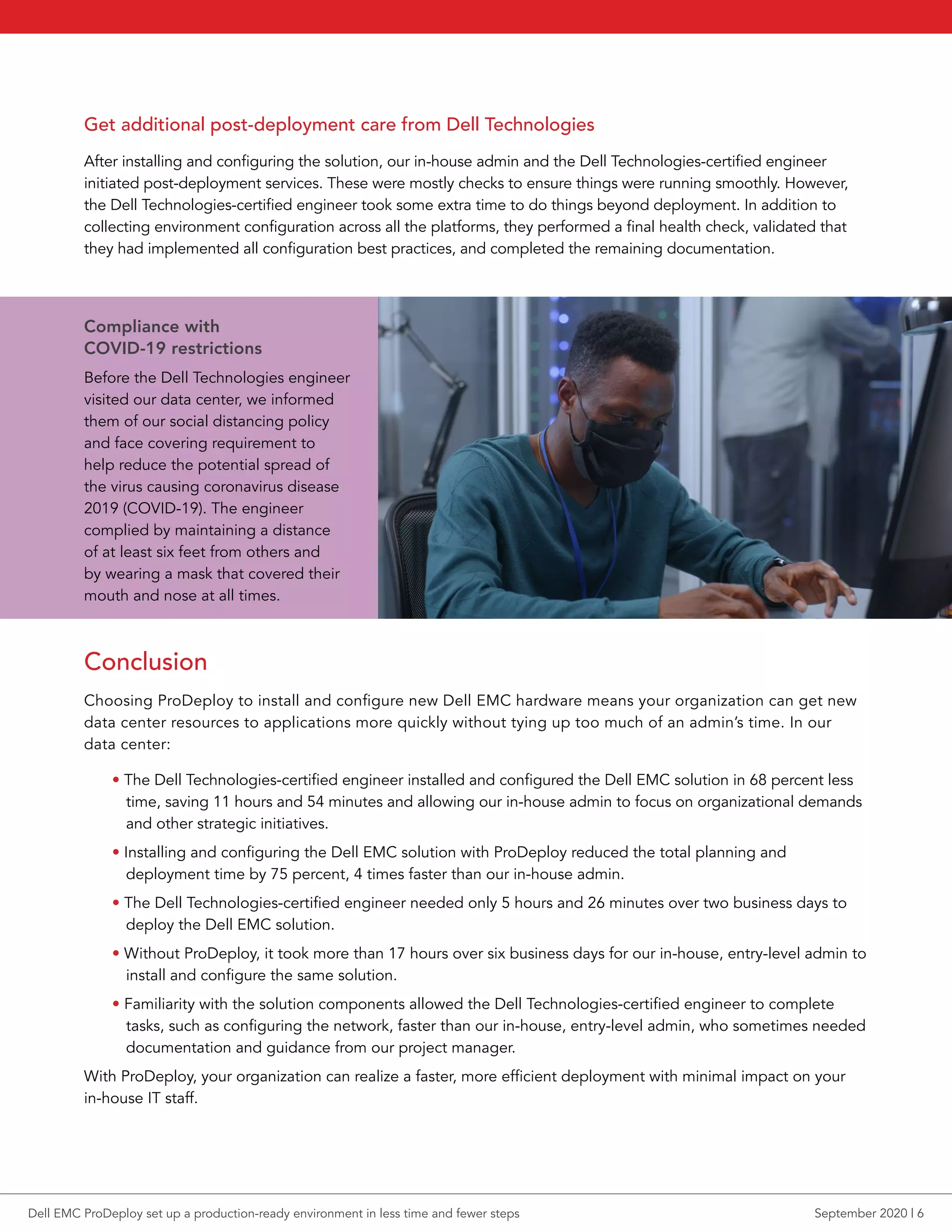 Dell EMC™ ProDeploy set up a production-ready environment in less time ...