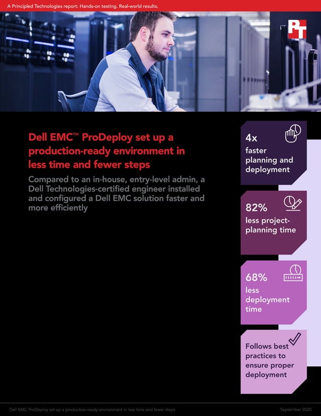 Dell EMC™ ProDeploy set up a production-ready environment in less time ...