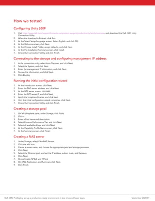 Dell EMC™ ProDeploy set up a production-ready environment in less time ...