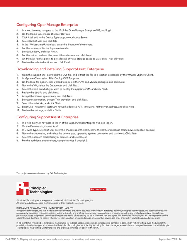 Dell EMC™ ProDeploy set up a production-ready environment in less time ...