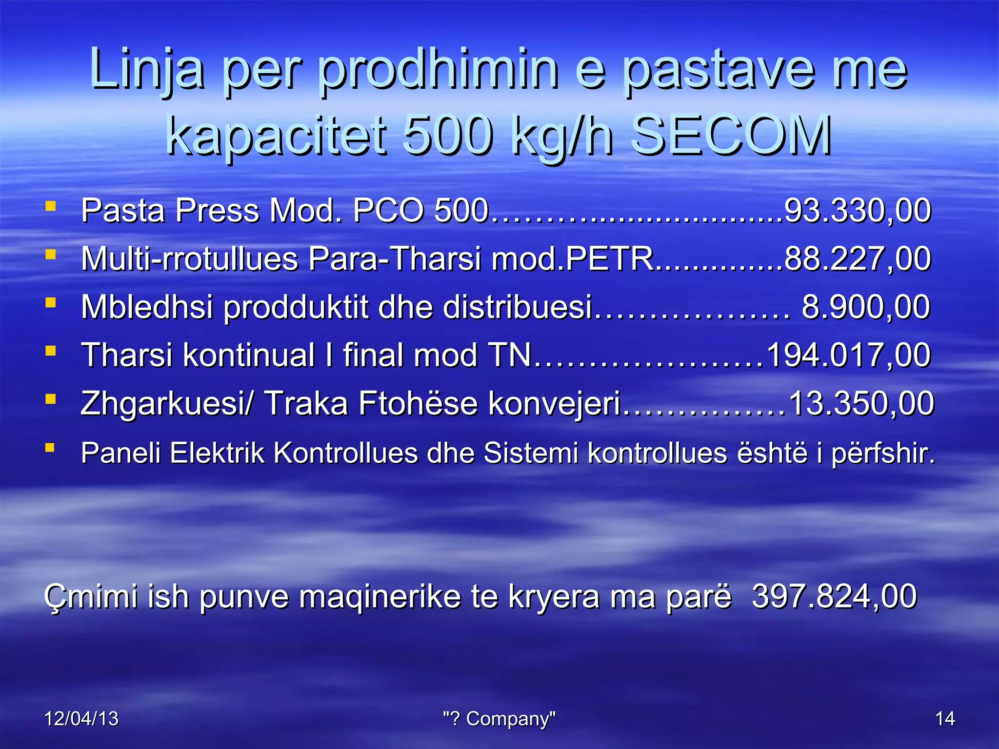 Prodhimi pastave | PPT