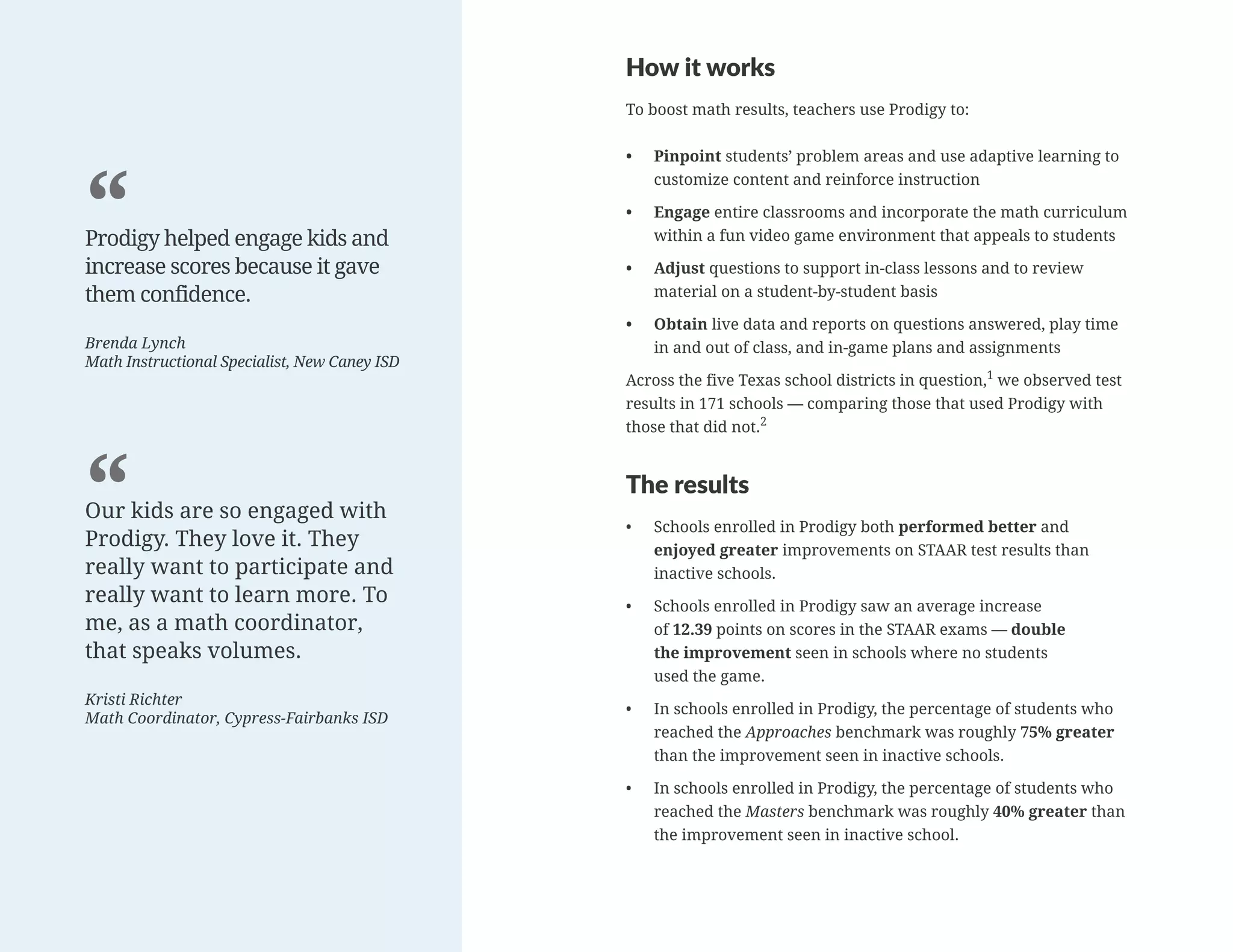 How Prodigy Helped More Texas Students Succeed | PDF