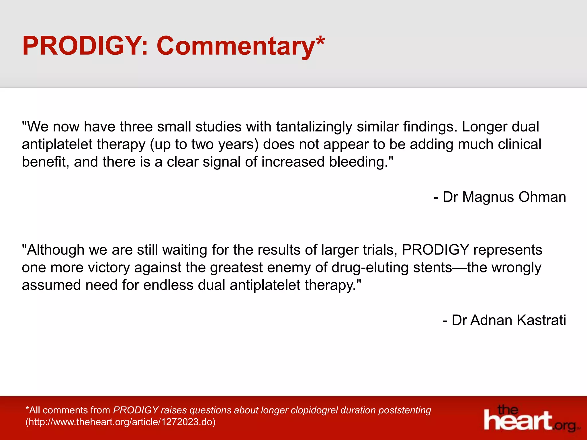 PRODIGY trial - Summary & Results | PDF